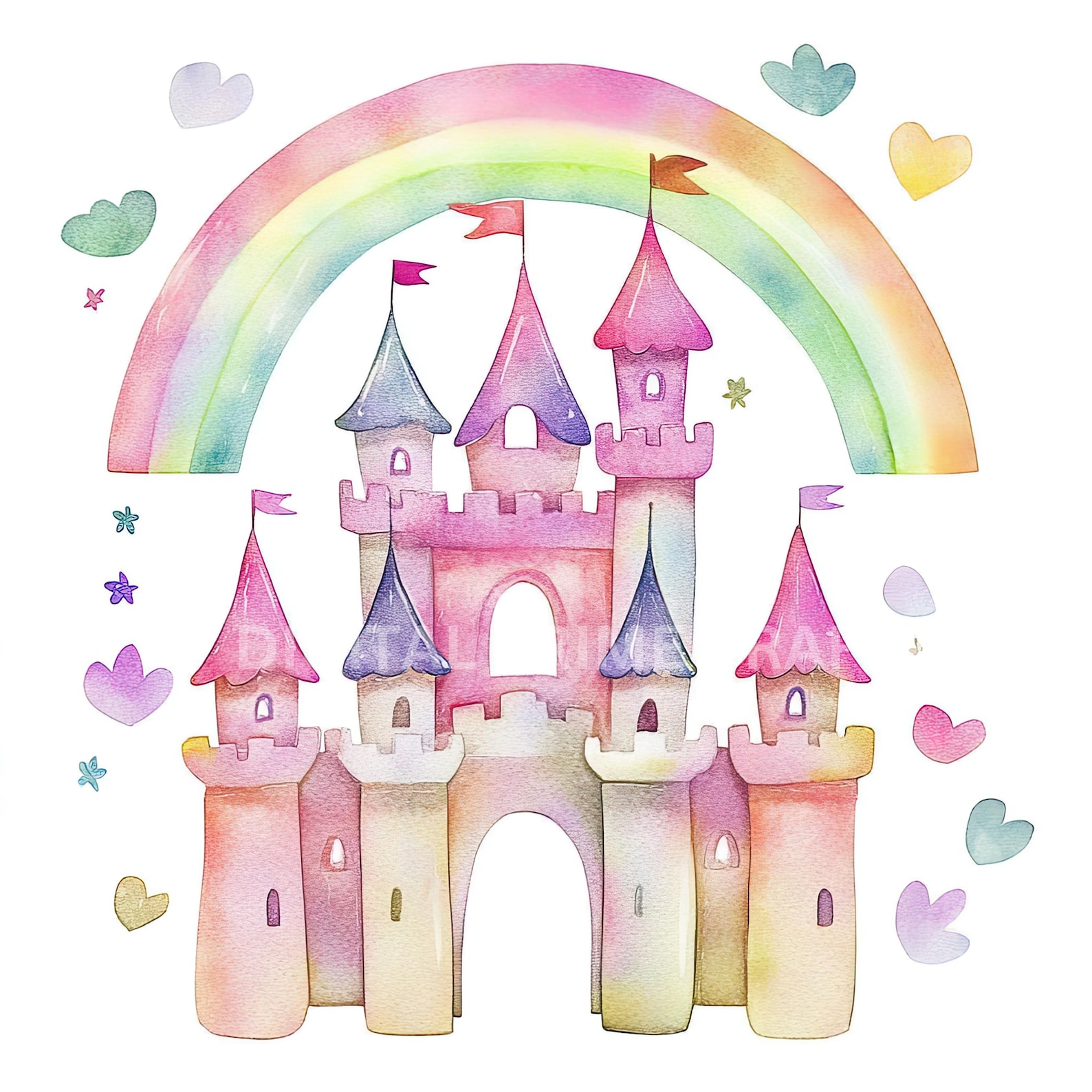 10 Magical Princess Fairytale Castle Clipart, High Quality Jpgs ...