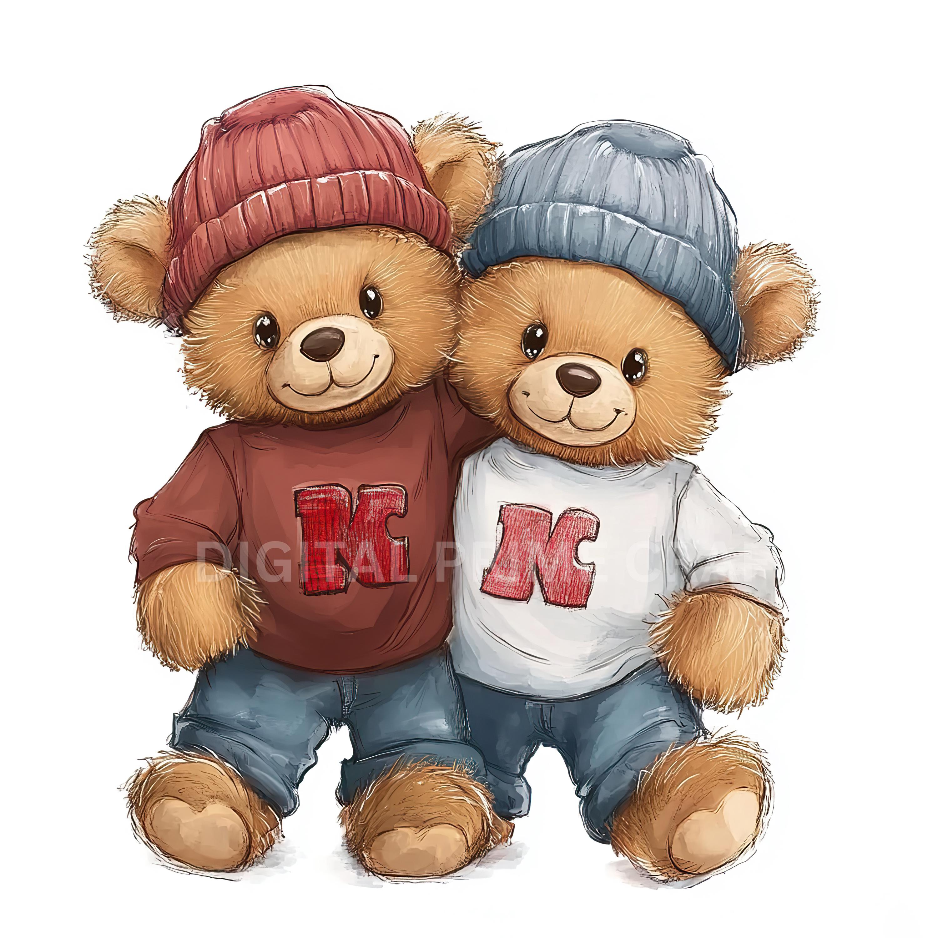 10 Teddy Bear Clipart, Friendship Clipart, Brothers Clipart, High ...