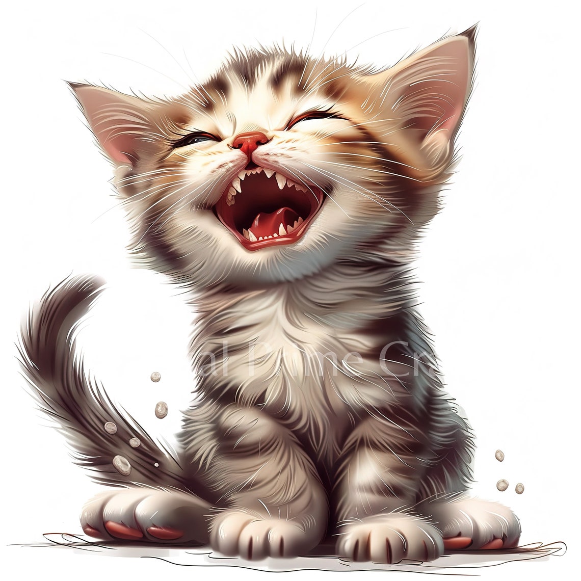Kitten Clipart, Cat Clipart, Happy Kitten, 10 High Quality Jpgs Digital ...