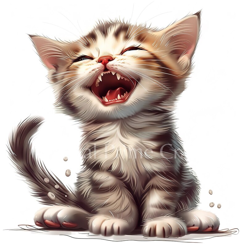 Kitten Clipart, Cat Clipart, Happy Kitten, 10 High Quality Jpgs ...