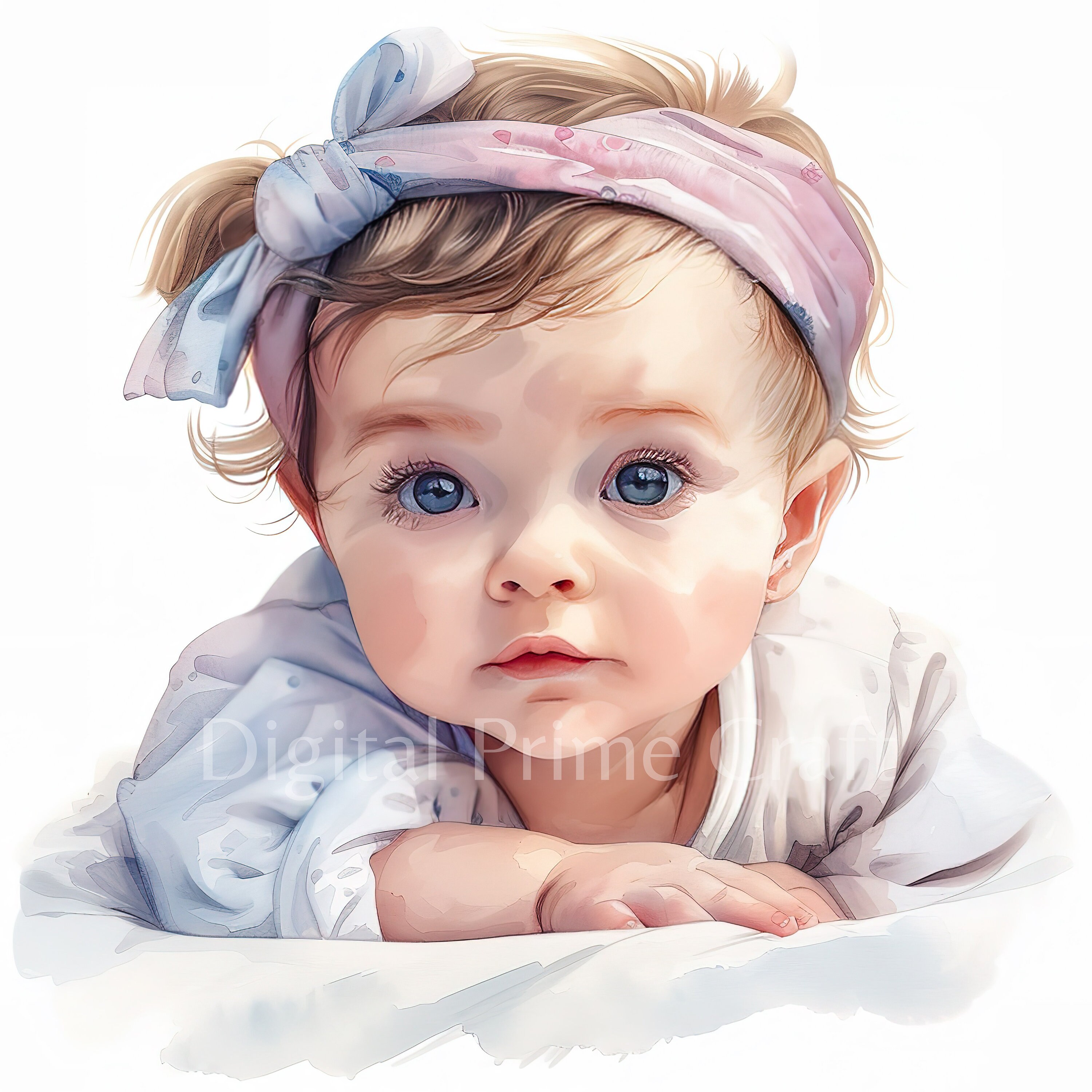 10 Baby Clipart, Newborn Baby Girl Clipart, Nursery Print, High Quality ...