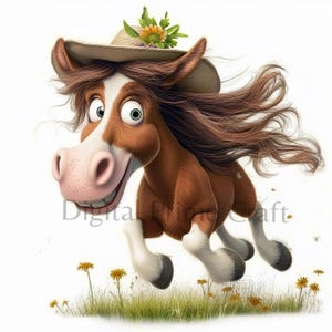 10 Crazy Horse Clipart, Funny Animal Clipart, High Quality Jpgs ...