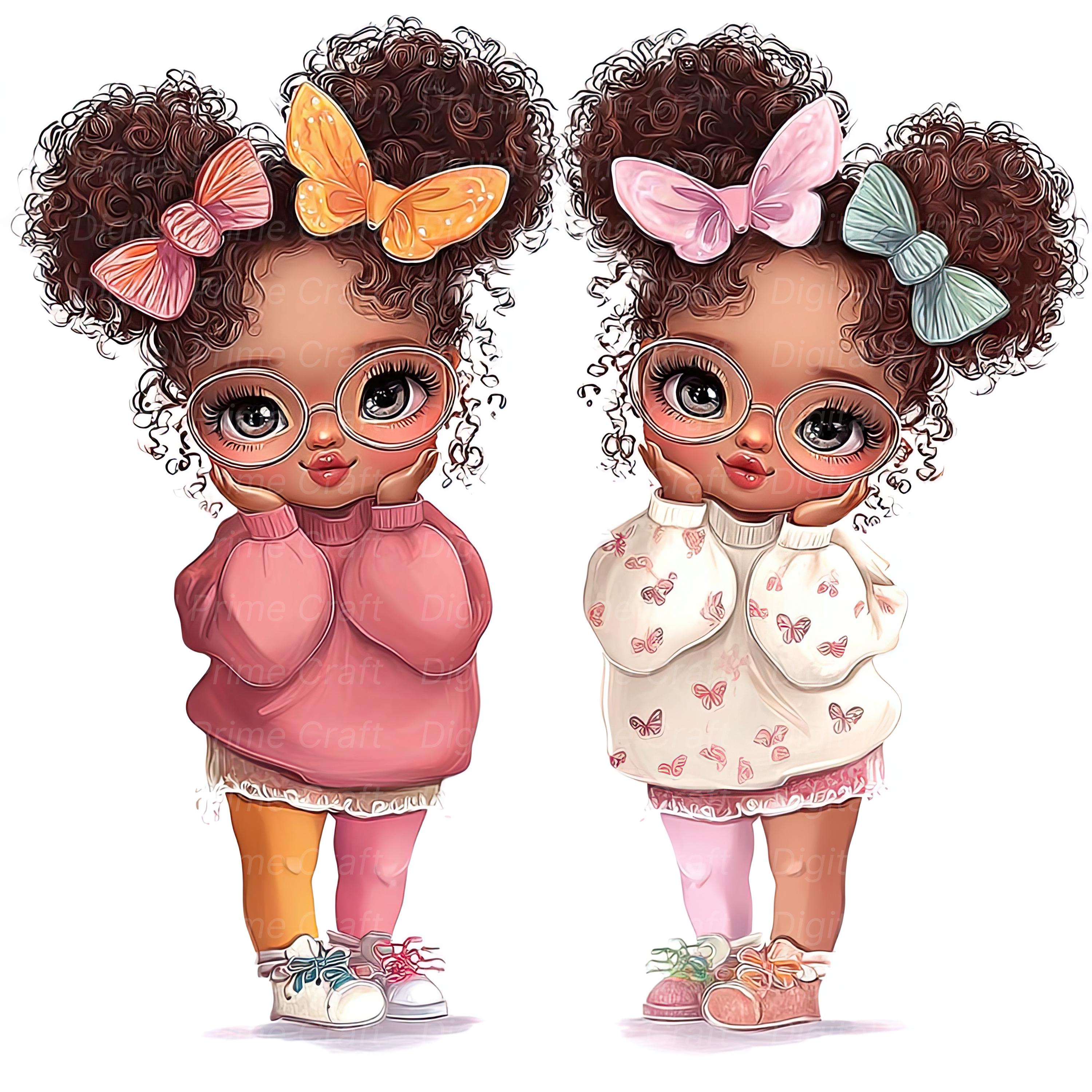 10 Cute African American Girls Clipart, Cute African Girls, High ...