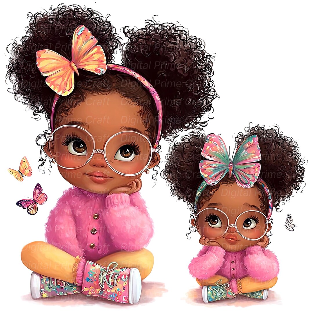 10 Cute African American Girls Clipart, Cute African Girls, High ...
