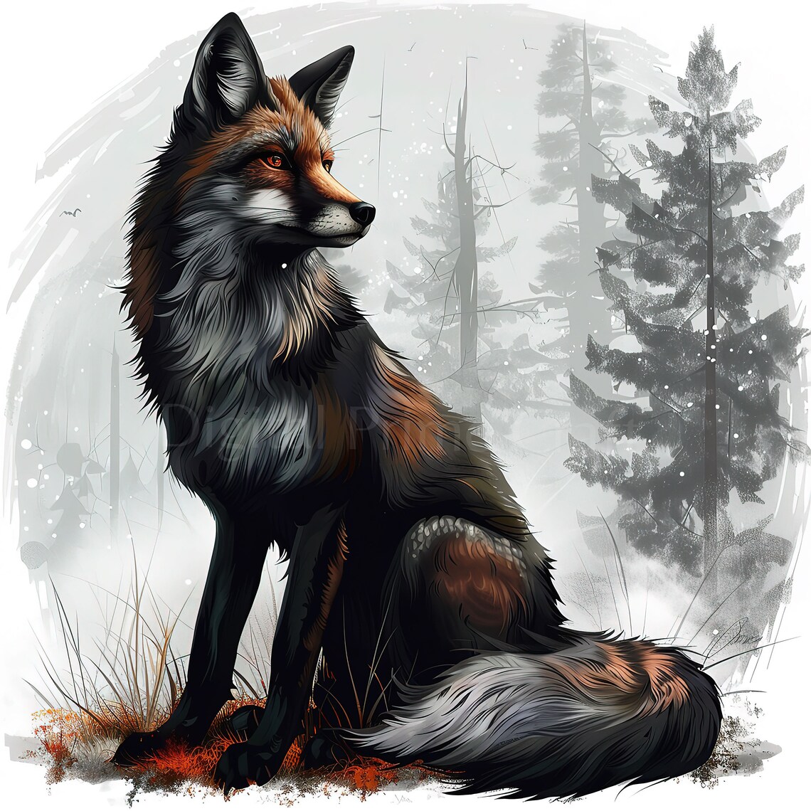 12 Fox Clipart, High Quality Jpgs, Digital Download, Watercolor Clipart ...