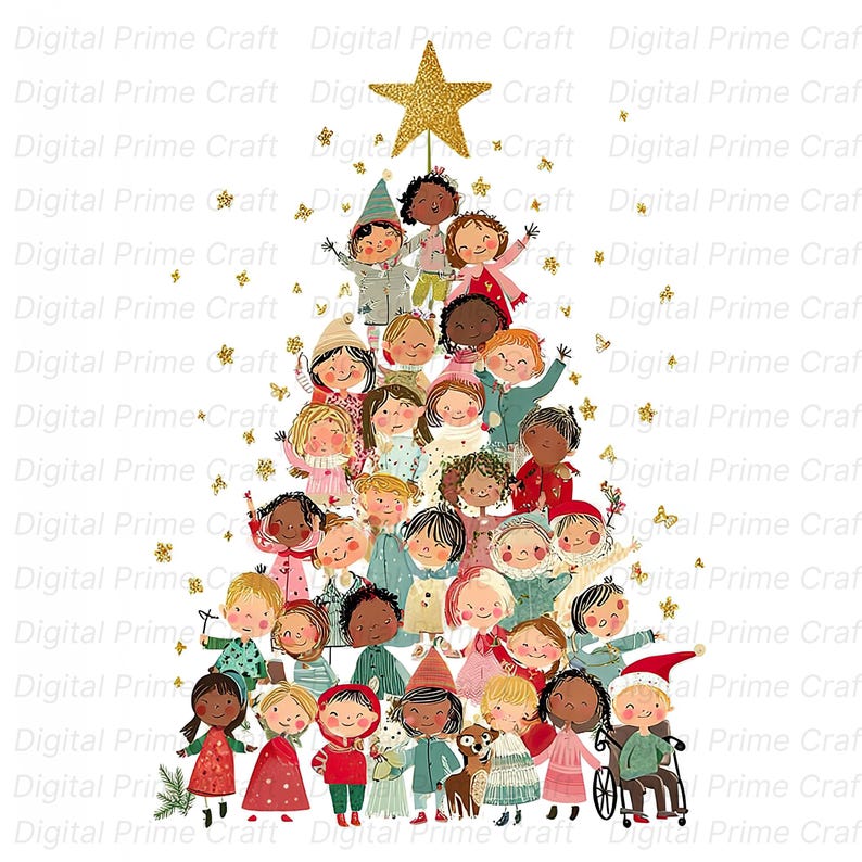 10 Christmas Kids Clipart, Christmas Clipart, 10 High Quality Jpgs ...