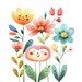 16 Happy Flowers Clipart, Smiling Flowers Clipart, High Quality Jpgs ...