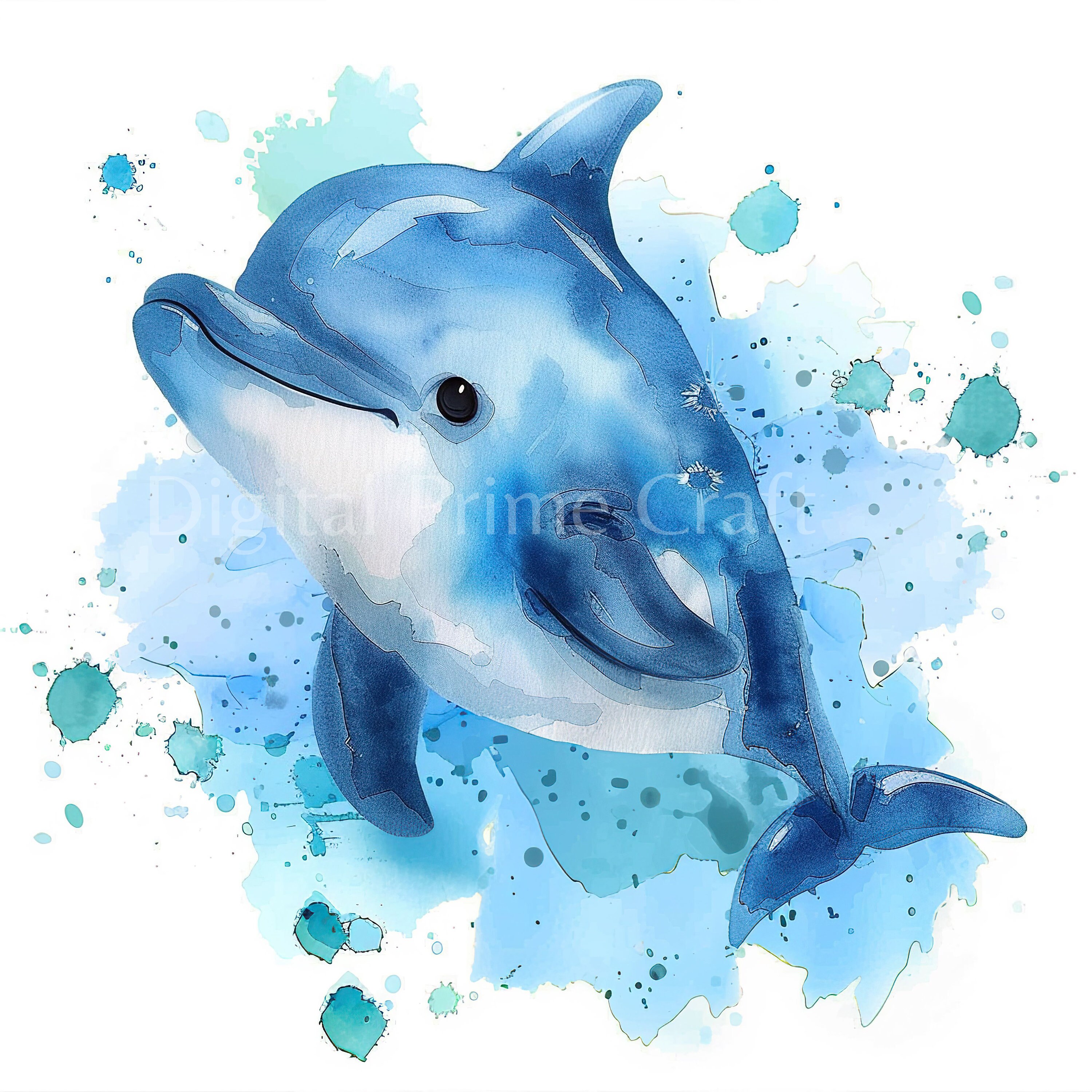 12 Dolphin Clipart, Marine Animals, High Quality Jpg Images, Digital ...