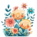 16 Happy Flowers Clipart, Smiling Flowers Clipart, High Quality Jpgs ...