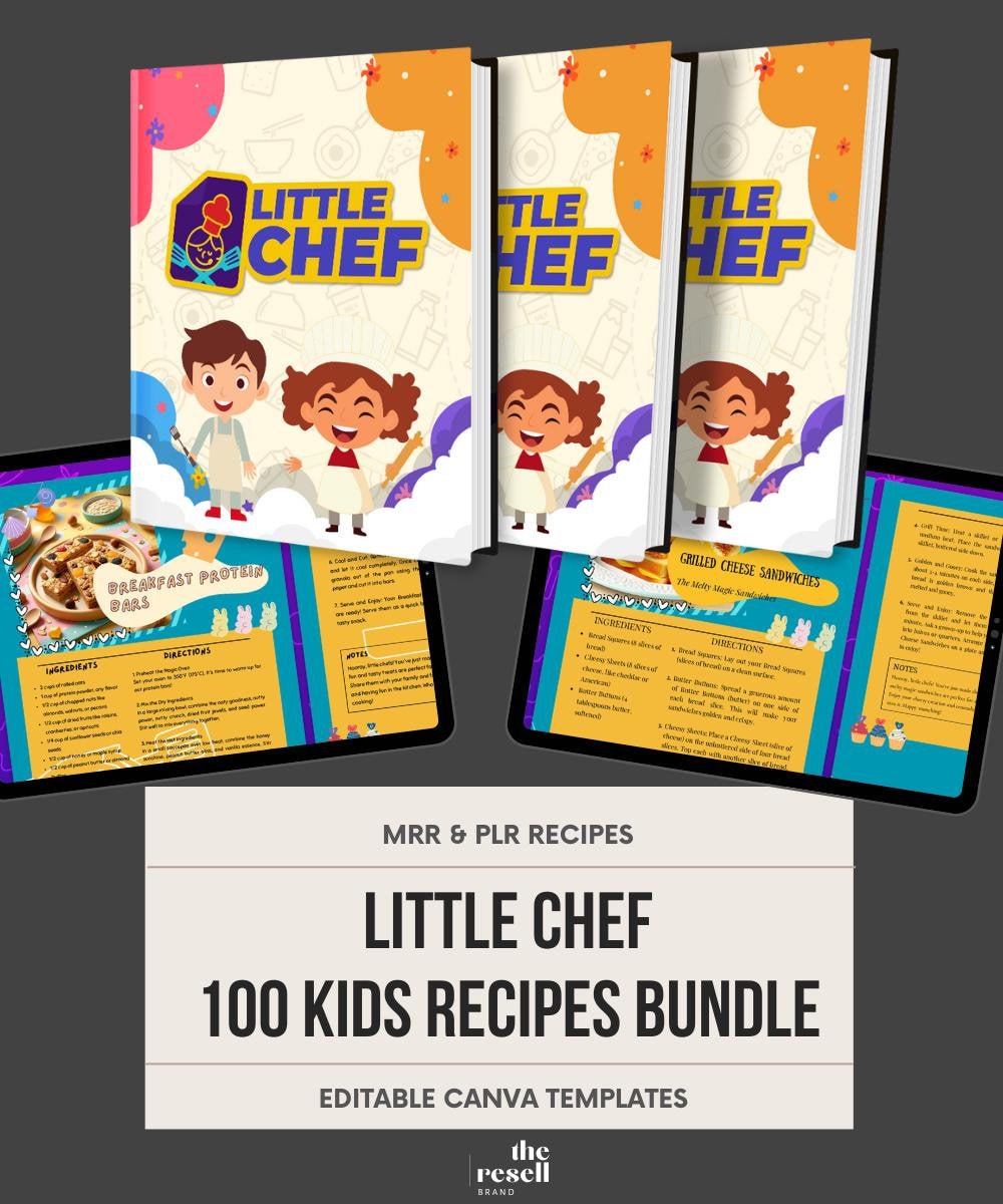 Little Chef | 100 Kids Recipes Bundle | Private Label Rights PLR ...