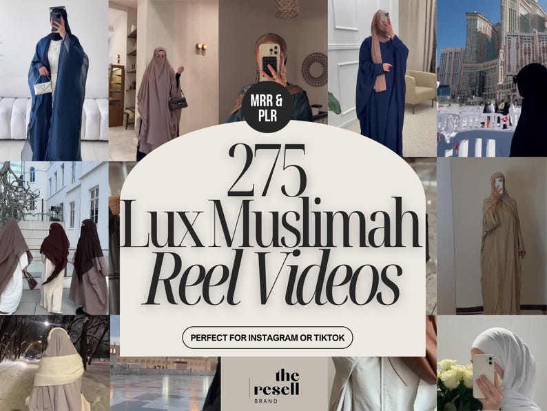 275 Muslimah Modest Lux Reels Video Bundle | Editable Canva Template ...