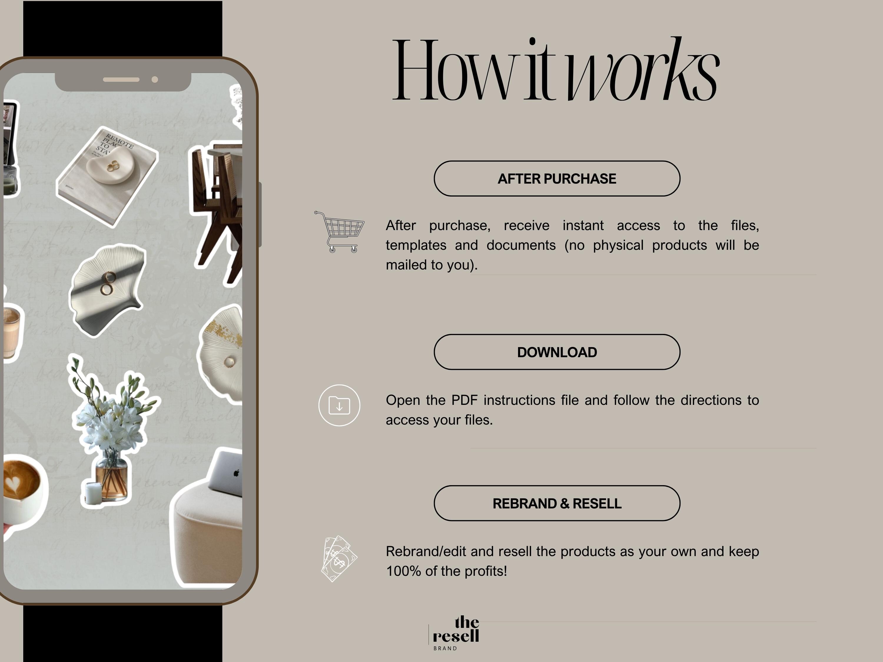 350+ Aesthetic Carousel Stickers for Instagram | PLR + MRR | Digital ...