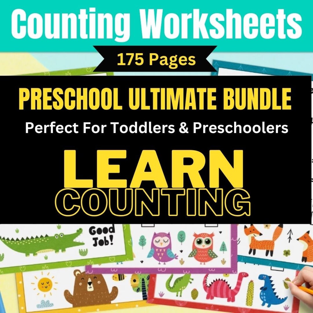 Counting Worksheets Preschool Worksheets Count the Items - Etsy