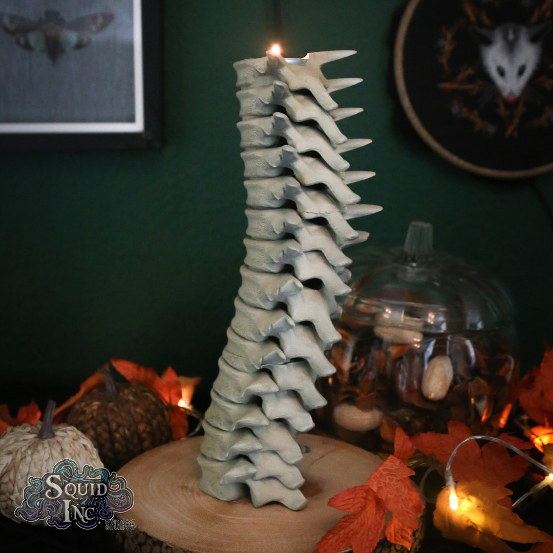 Realistic Human Spine Candle Holder Gothic, Spooky and Alternative Home ...