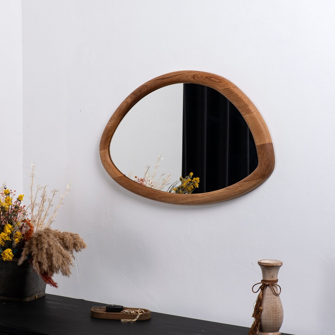 Handcrafted Asymmetrical Wood Mirror Collection , Top Quality ...