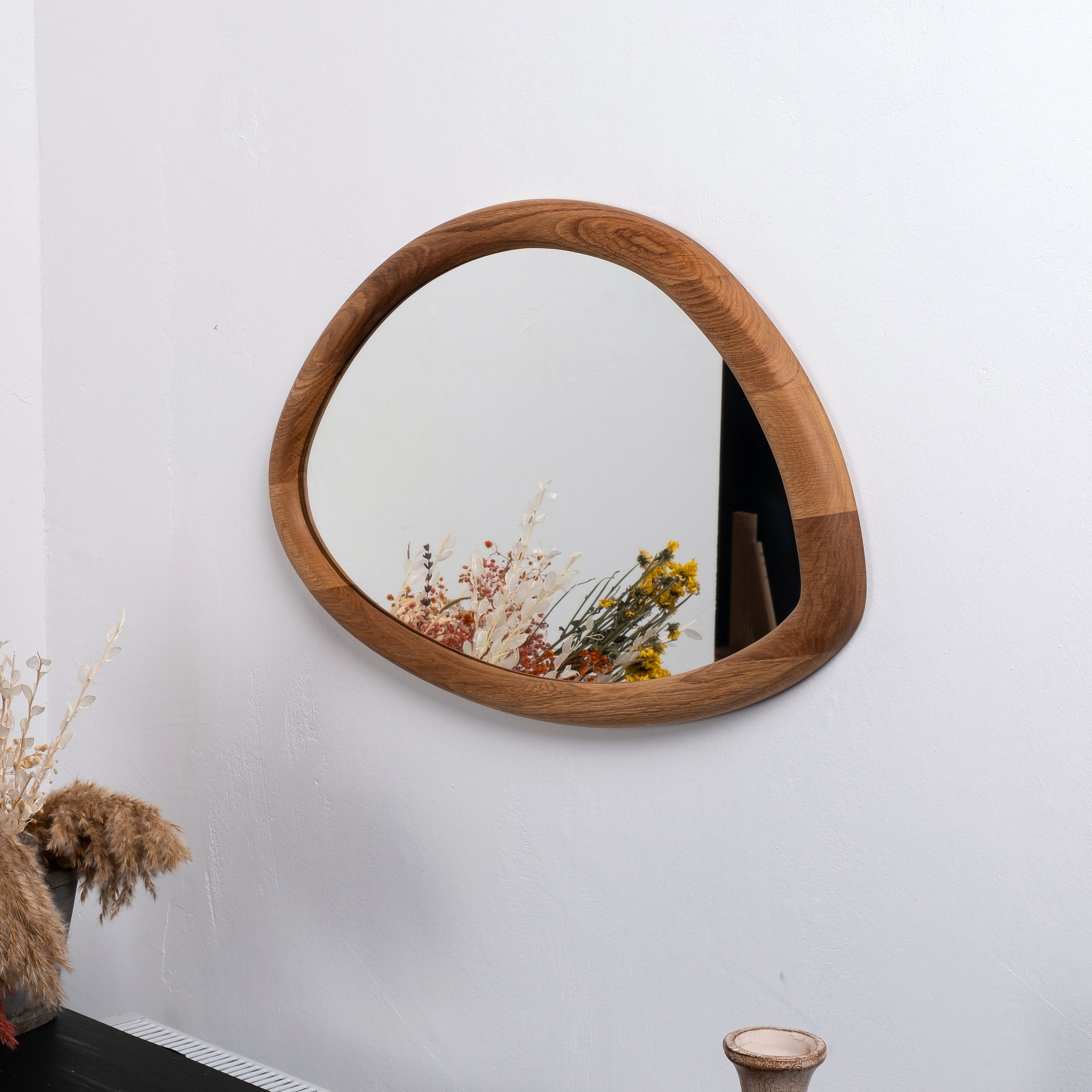 Handcrafted Asymmetrical Wood Mirror Collection , Top Quality ...