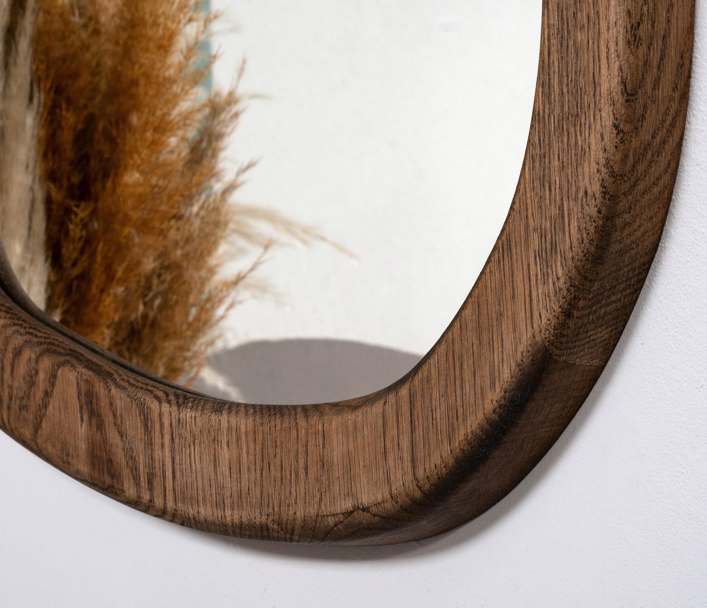 Asymmetrical Wood Wall Mirror, Rustic Home Decor - Etsy
