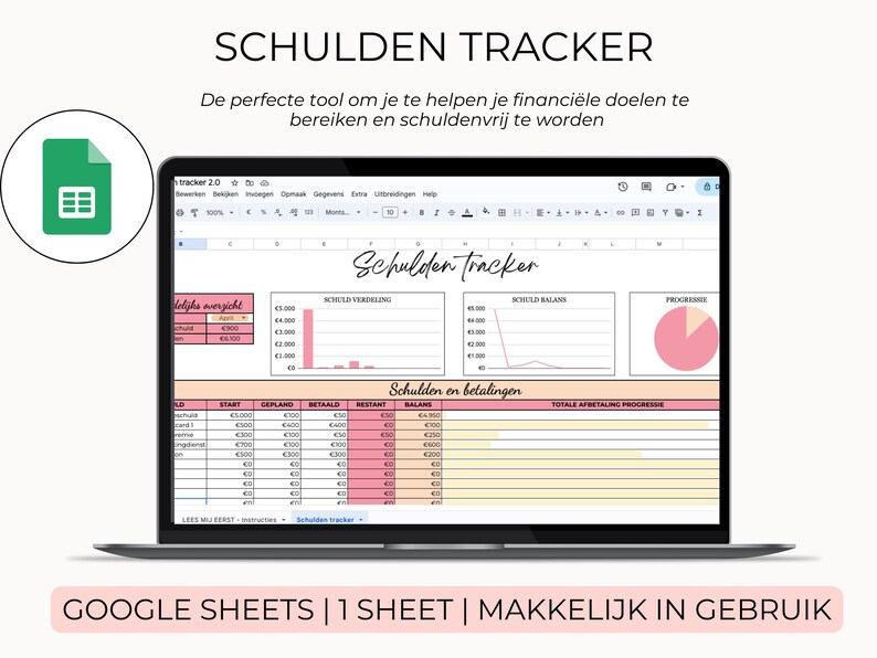 Nederlandse Schulden Tracker - Google Sheets - Etsy