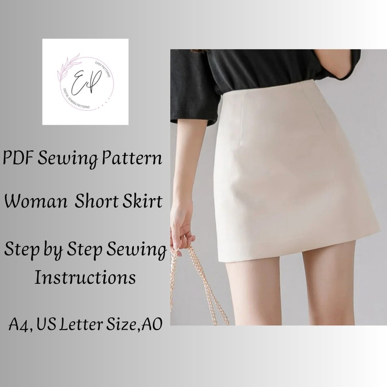 Woman Mini Skirt Sewing Pattern: Plus Sizes (PDF Pattern) - Etsy
