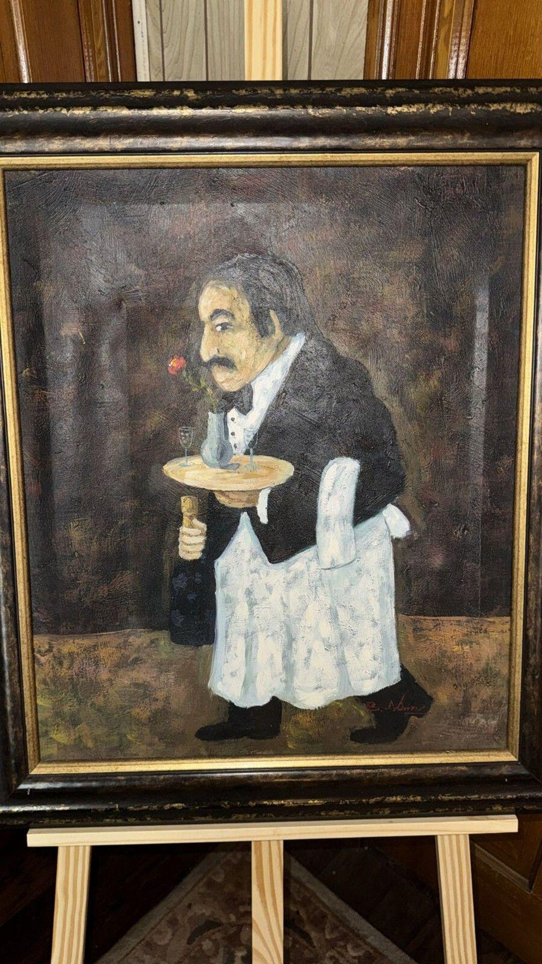 Listed Artist B Adams Butler Painting One of a Kind Oil Painting ...