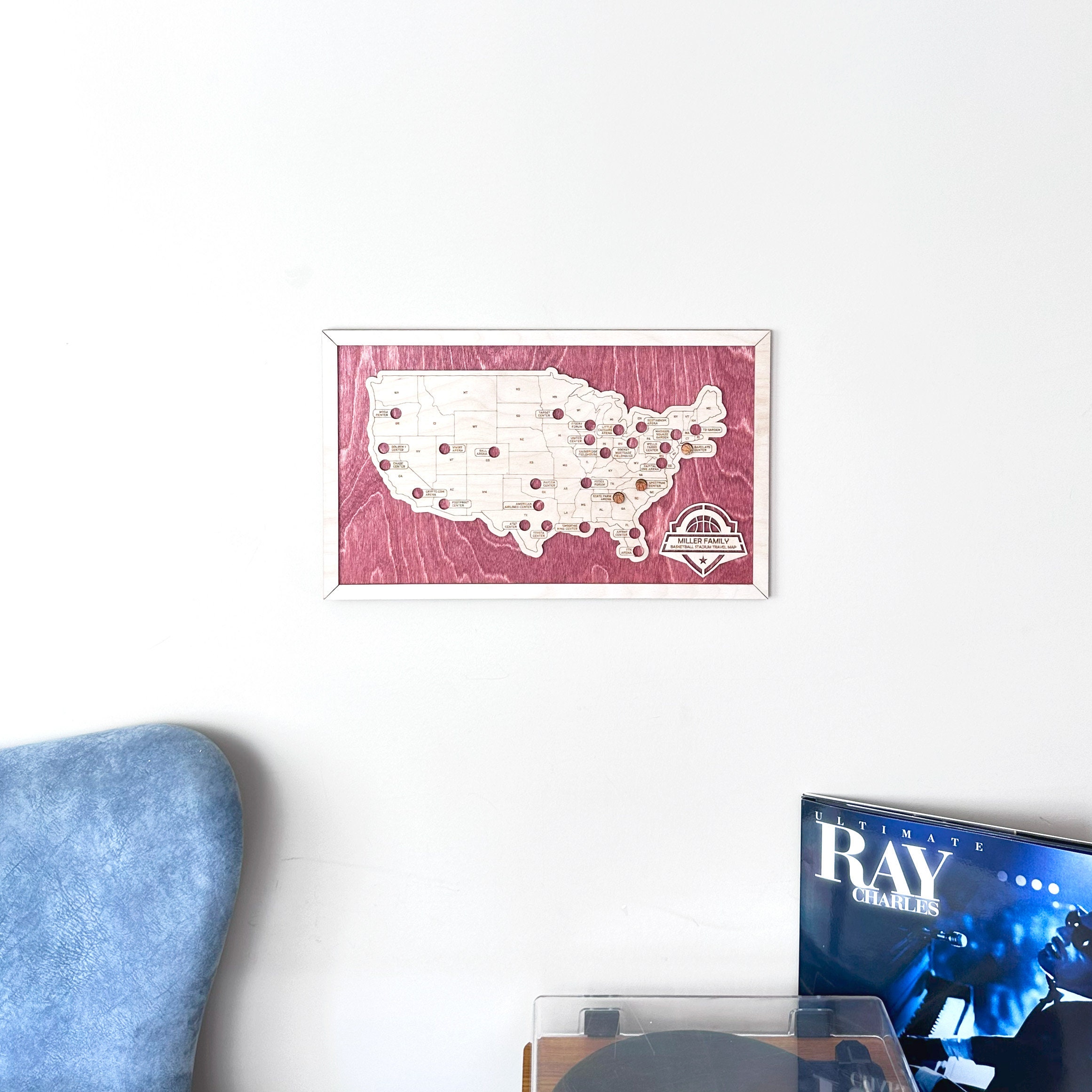 NBA Basketball Stadium Travel Map NBA Bucket List Basketball - Etsy