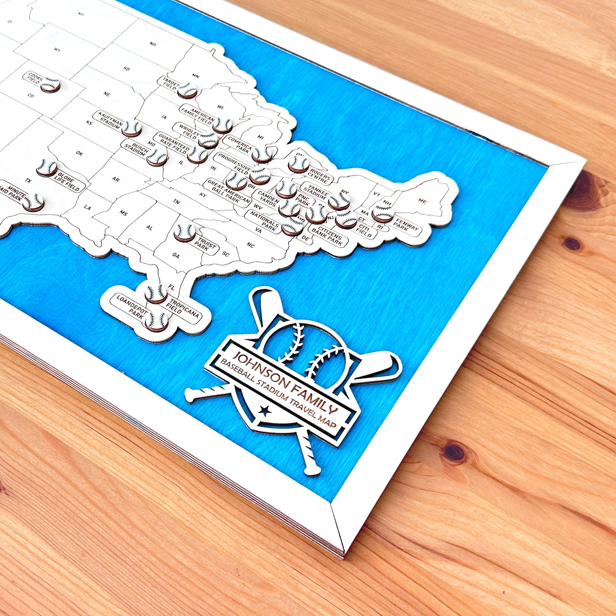 Custom Baseball Park Map Baseball Stadiums Sign Baseball - Etsy