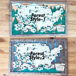 National Park Map, National Park Sign, Wooden, Gift, US National Parks ...