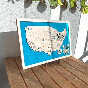 Custom Baseball Stadium Travel Map Tracker, Ballpark Travel Map, MLB ...