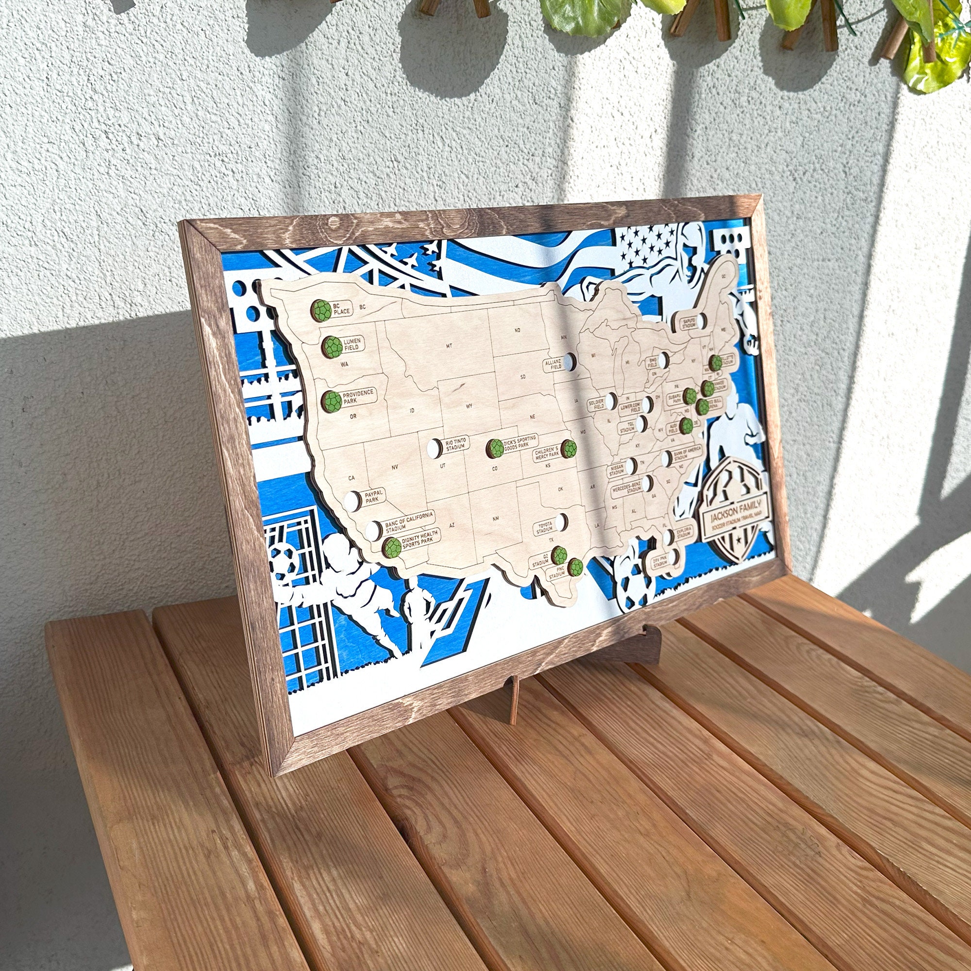 MLS Pro Soccer Stadium Travel Map, Soccer Stadium Bucket List Map ...