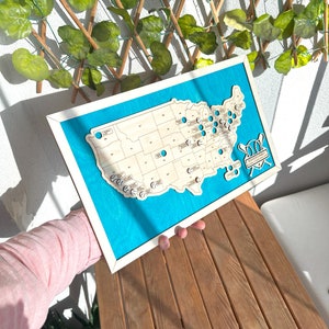 Custom Baseball Stadium Travel Map Tracker, Ballpark Travel Map, MLB ...