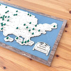 National Park Map, National Park Sign, Wooden, Gift, US National Parks ...