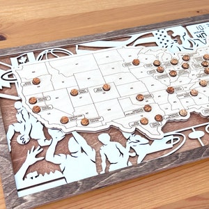 Custom 3D Basketball Stadium Map, Stadium Tracker, Basketball Stadium ...