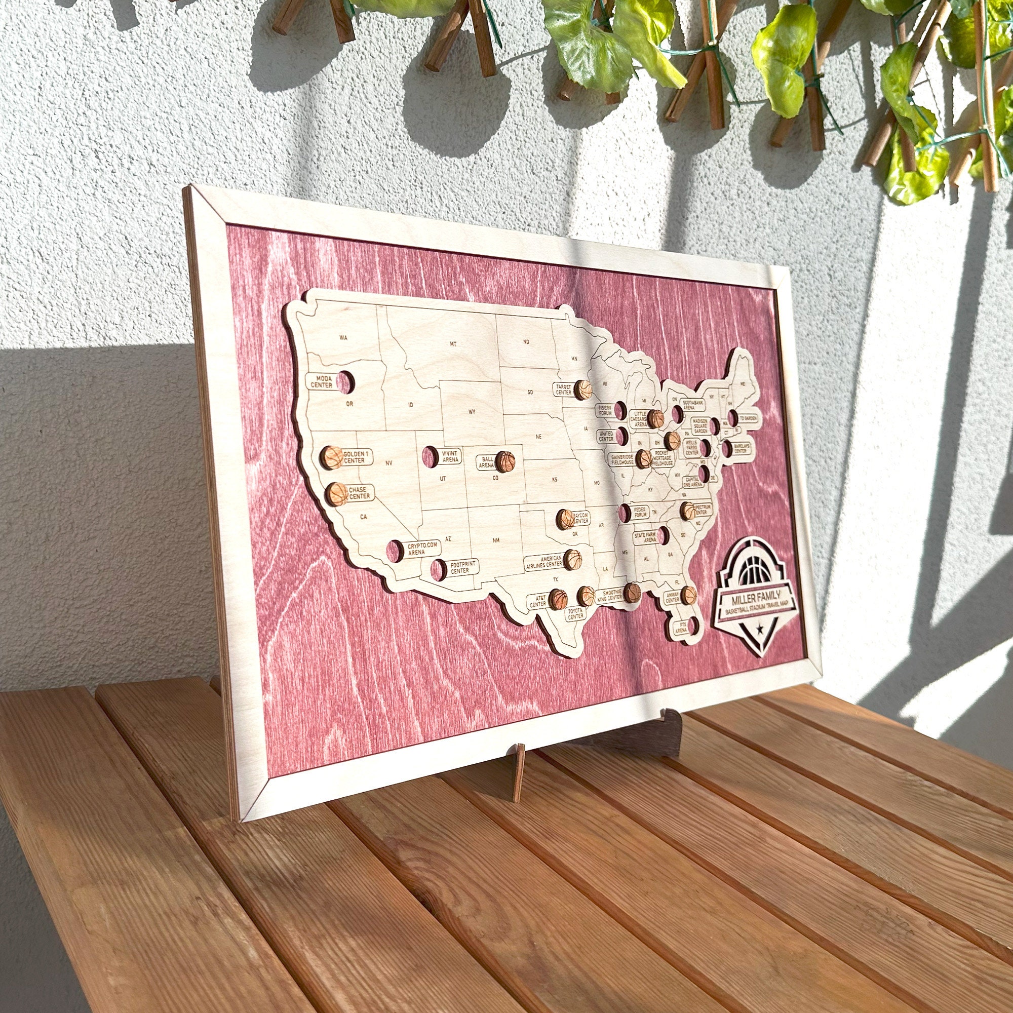 NBA Basketball Stadium Travel Map, NBA Bucket List, Basketball Arena ...