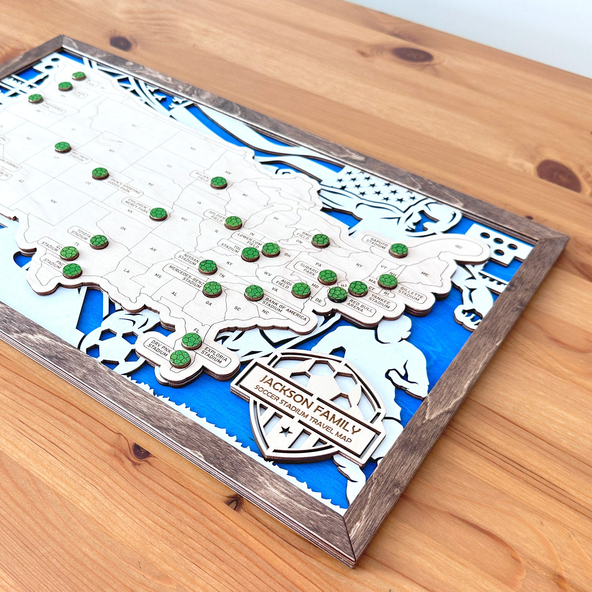 MLS Pro Soccer Stadium Travel Map, Soccer Stadium Bucket List Map ...