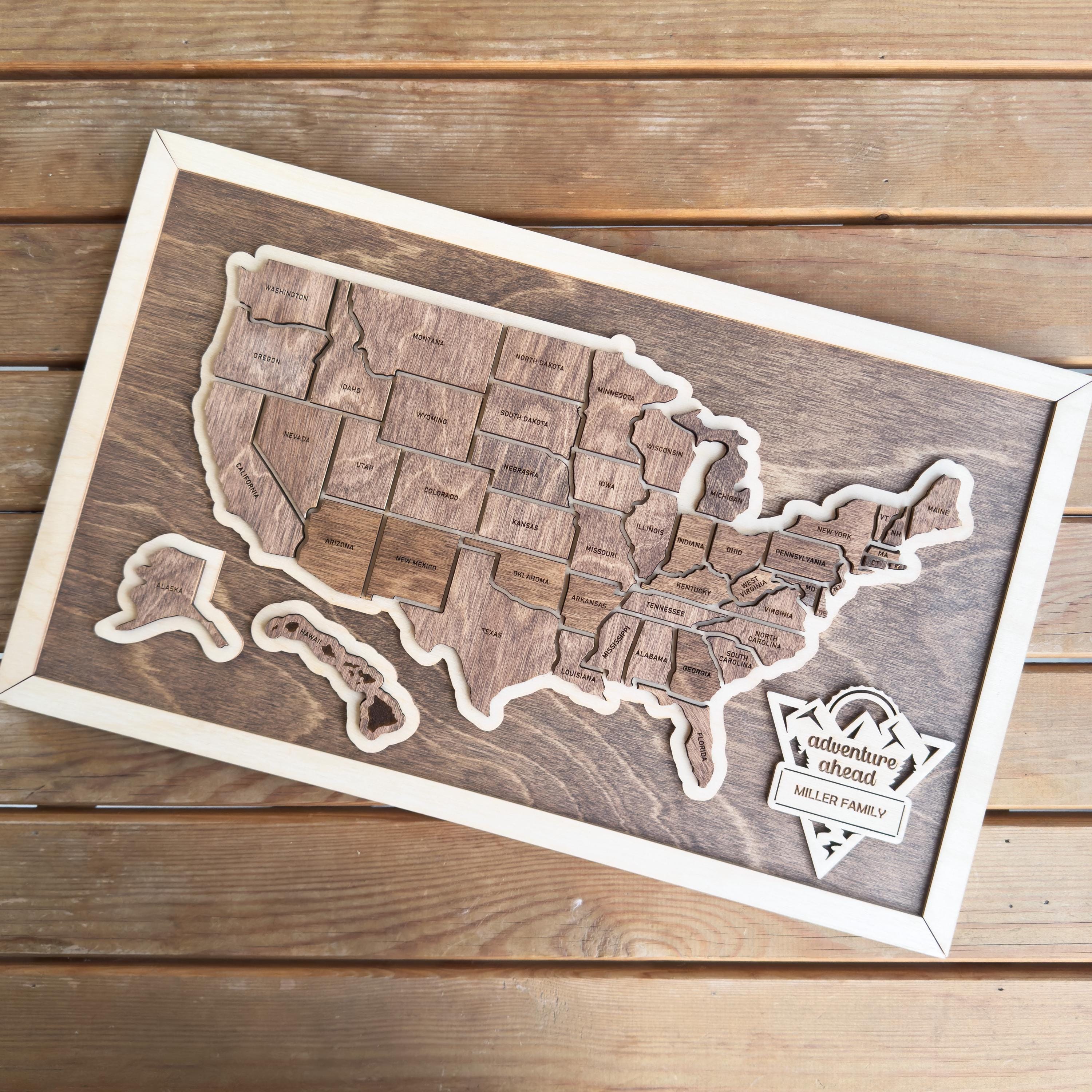 USA Travel Map, Our Travels Map, Couples Map, Travel Map, Adventure ...