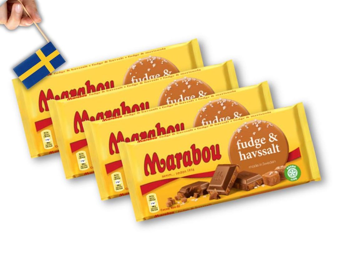 4 Pack Marabou Fudge Seasalt - Milk Chocolate With Fudge and Sea Salt ...