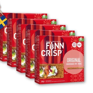 5 Pack Finn Crisp Original Rye Crispbread - 200g (7.05oz) - Etsy