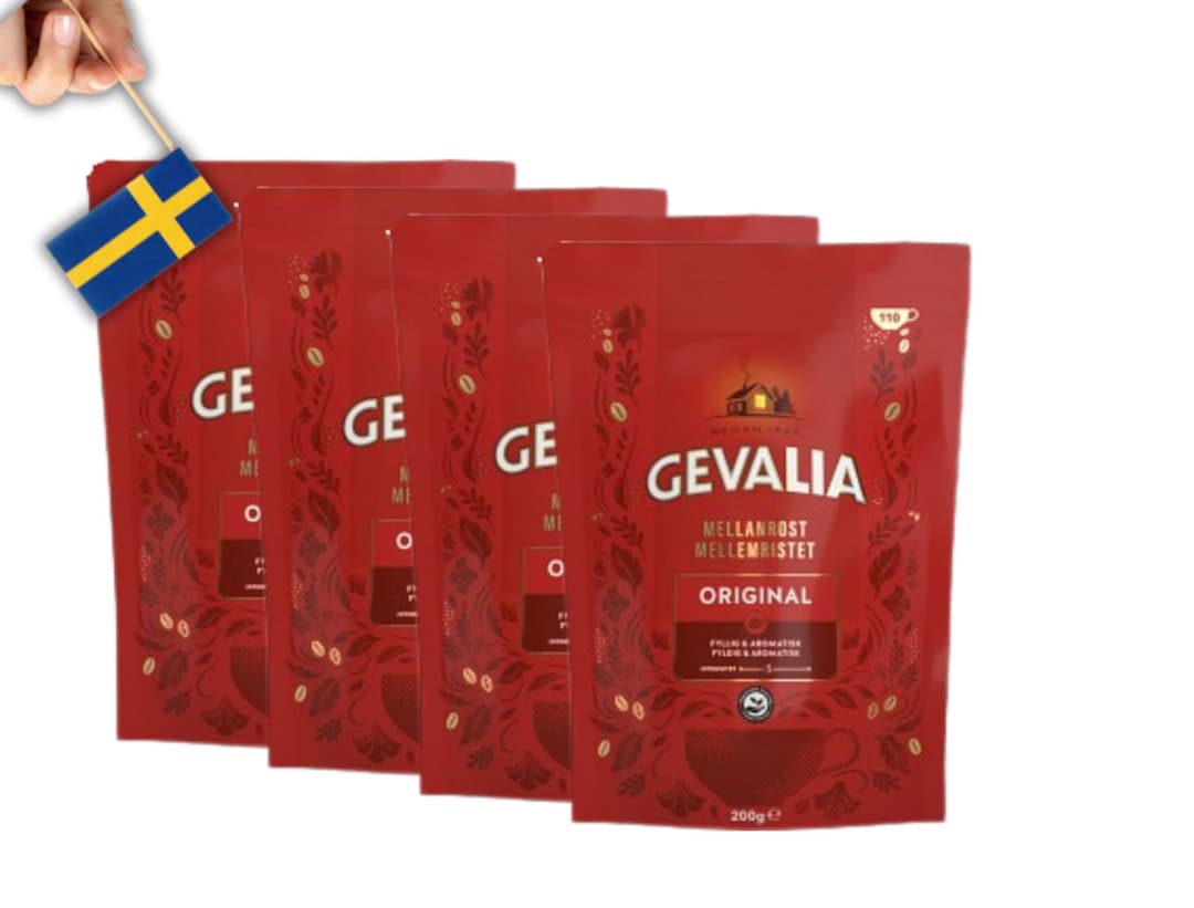 4 Pack of Gevalia Swedish Instant Coffee 200 G (7,05 Oz), Mellanrost ...