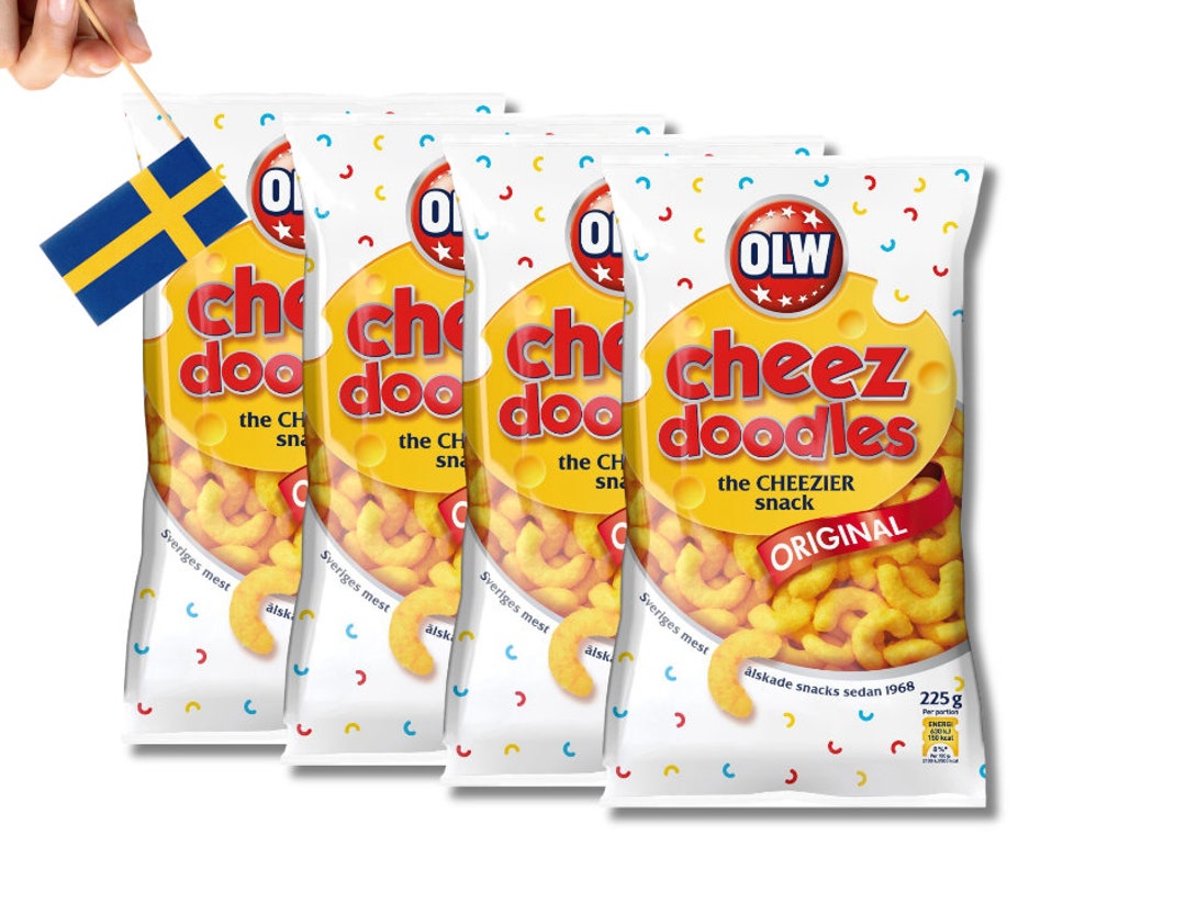 4 Bags of Cheez Doodles 225g (7.93 Oz), Ostbågar, Swedish Snacks ...