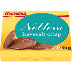 4 Boxes of Marabou Noblesse Havssalt (sea Salt) Crisp 150g (5.29 Oz ...