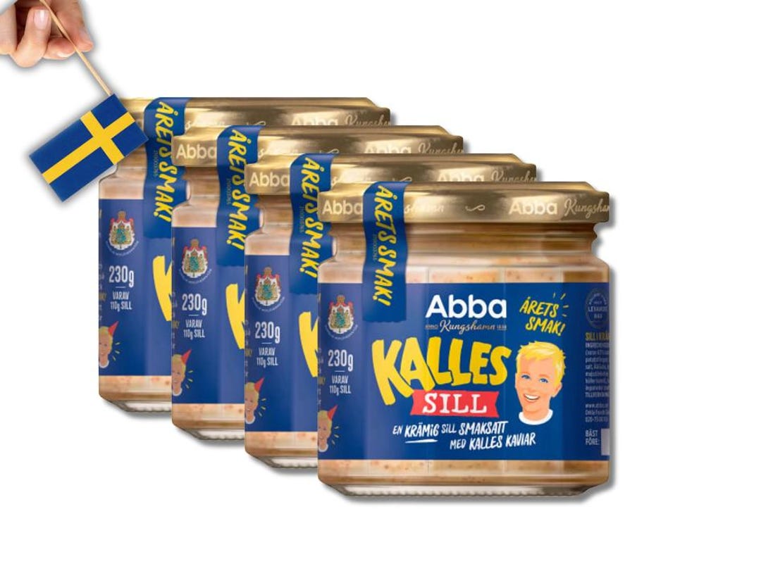 4 Jars Abbas Kalles Kaviar Sill – 230g (8.11oz) – Creamy Swedish ...