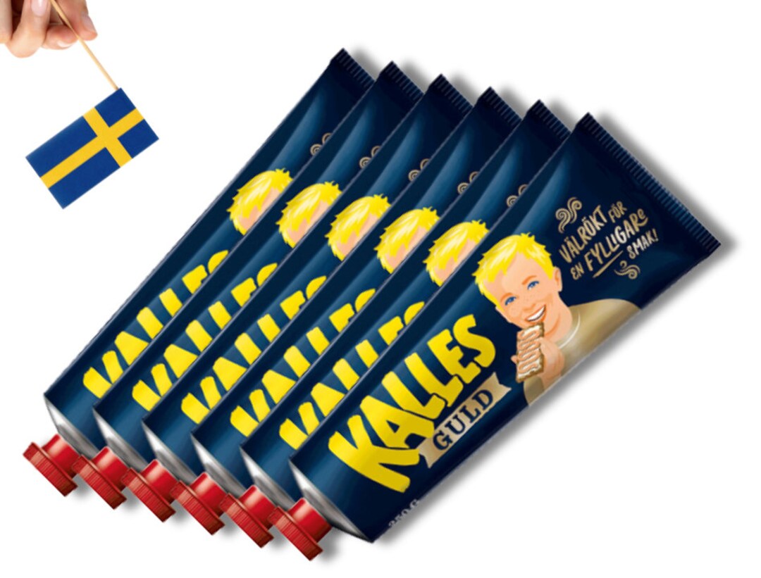 6 Tubes Kalles Kaviar Guld 250g (8.81 Oz.), Swedish Kalles Kaviar Light ...