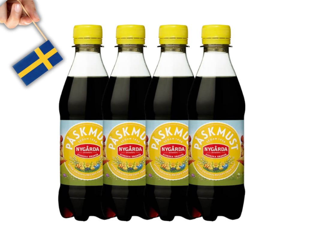 4 Bottles of Swedish Nygårda Påskmust (easter Soda Drink), 33cl (11 ...