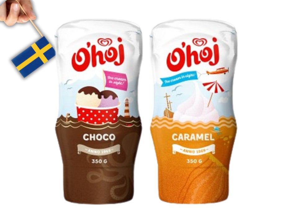 Bundle Pack: GB Glace Ohoj Chocolate Choco & Caramel Ice Cream Sauce ...