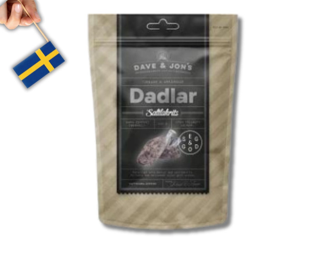 1 Bag of Dave and Jones Dadlar Saltlakrits 125g (4.40oz) Dates Salt ...