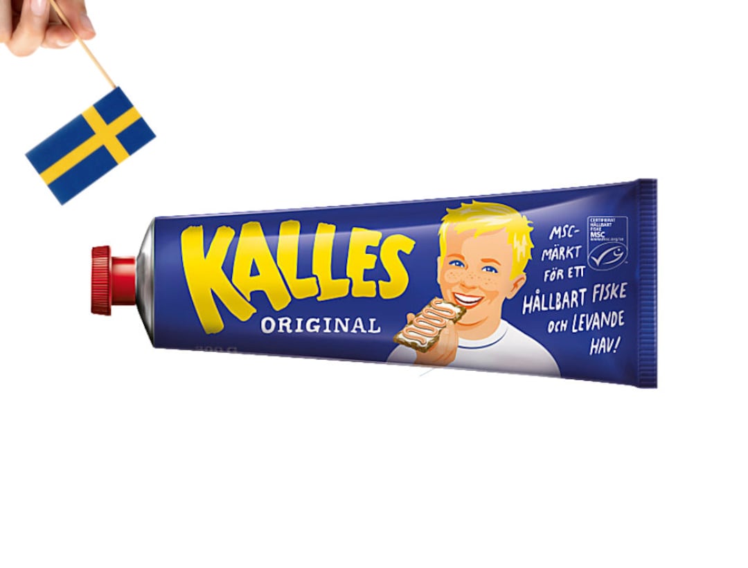 Kalles Kaviar, 190g (6.7 Oz.) Tube, Swedish Kalles Kaviar Creamed ...