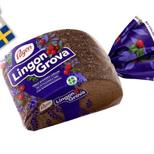 2 Pack Pågen Lingon Grova 500g (17.63 Oz), Swedish Bread, Svenskt Bröd ...