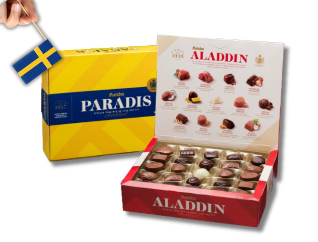 Swedish Aladdin Chocolate Box and Paradis Chocolate 410 G (17,63 Oz ...