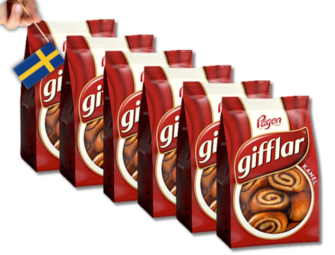 6 Bags of Gifflar by Pågen 300g (10.58 Oz), Swedish Cinnamon Rolls ...