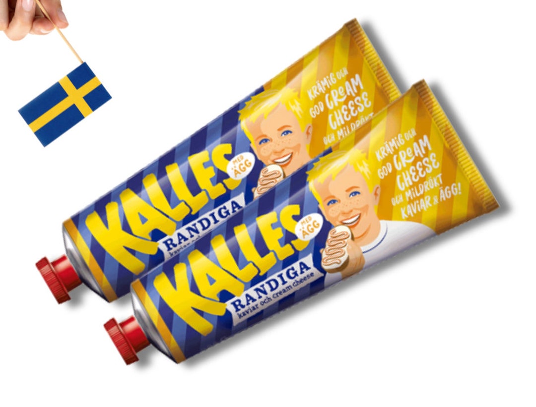 2 Tubes Kalles Kaviar Randiga (with Egg) 285g (10.05 Oz.) Tube, Swedish ...